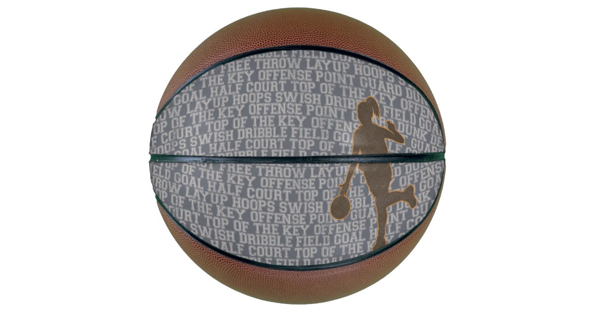 Basketball Words Girl Custom | Zazzle