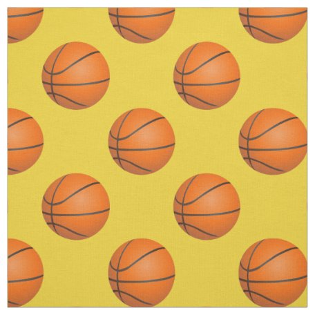Basketball Fabric. Fabric | Zazzle