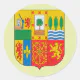 Basque Coat of Arms detail Classic Round Sticker | Zazzle