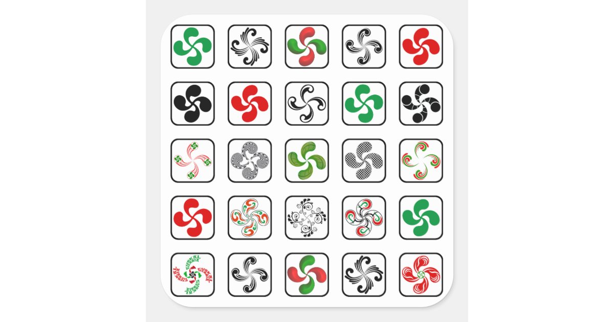 Basque Cross Square Sticker | Zazzle