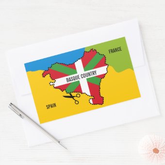 Basque flag Ikurriña, Basque Country independence, Rectangular Sticker ...