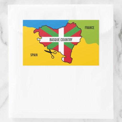 Basque flag Ikurriña, Basque Country independence, Rectangular Sticker ...