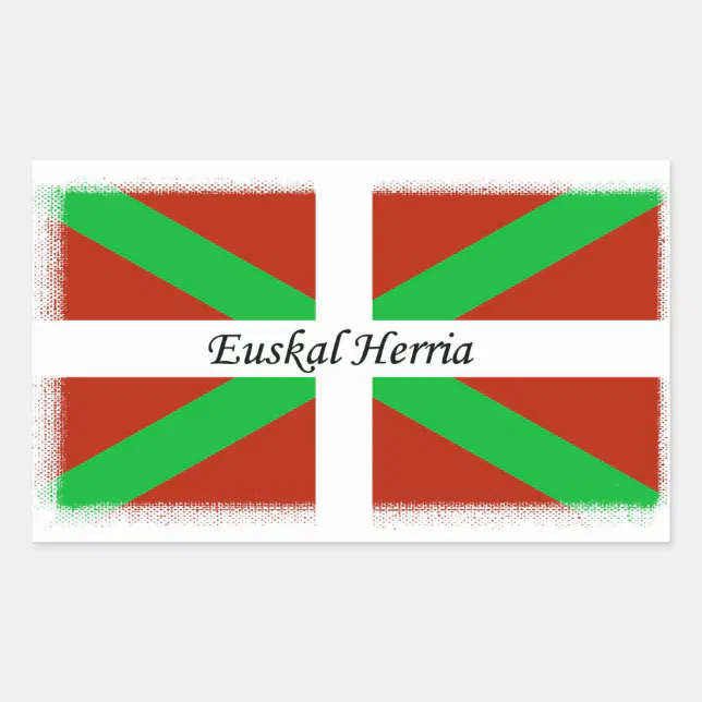 Basque Flag With Euskal Herria Sticker | Zazzle