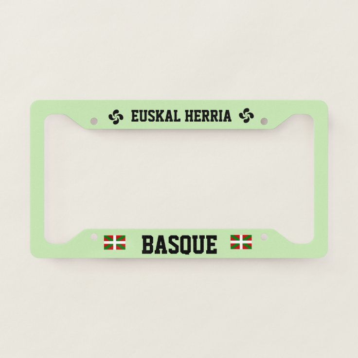 Basque License Plate Frame | Zazzle