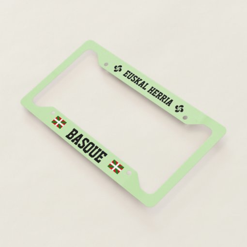 Basque License Plate Frame | Zazzle