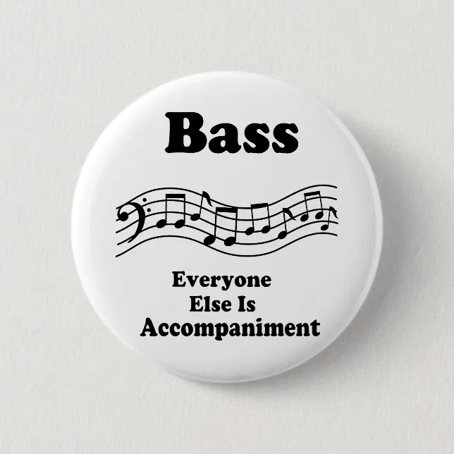 Bass Choir Gift Button | Zazzle