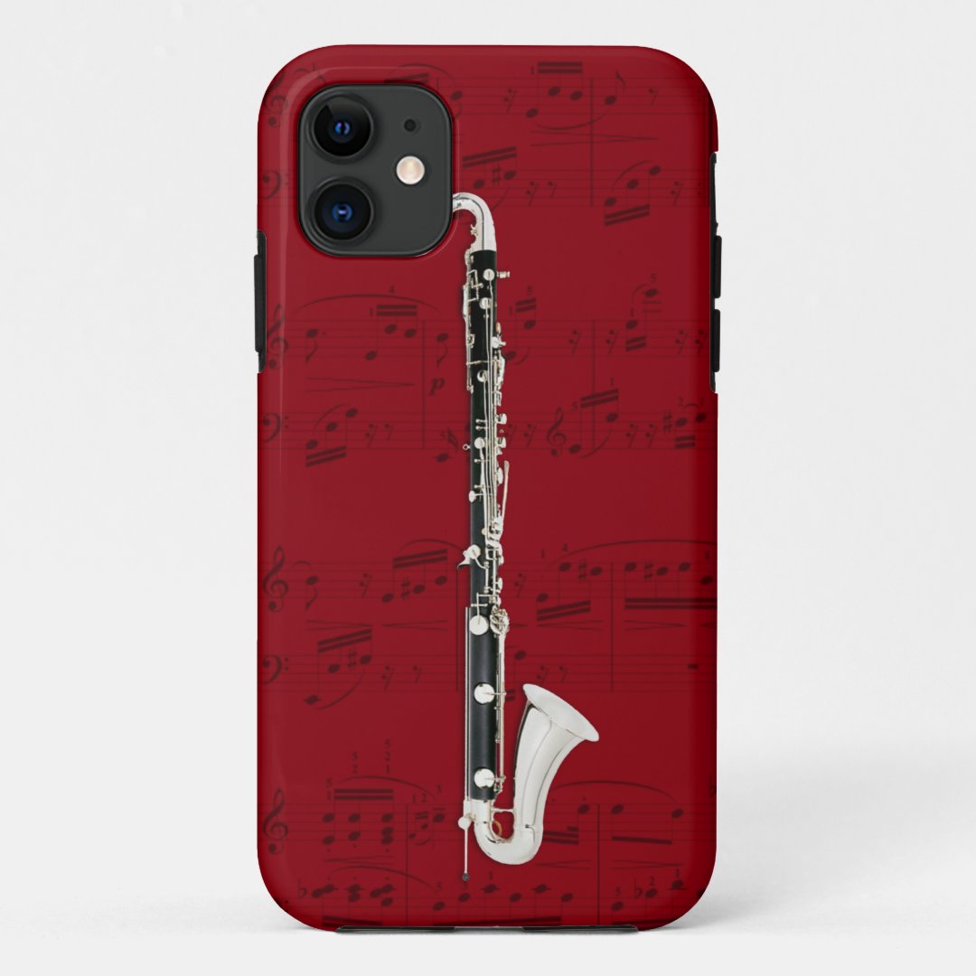 Bass Clarinet & music phone case. Pick color Case-Mate iPhone Case | Zazzle