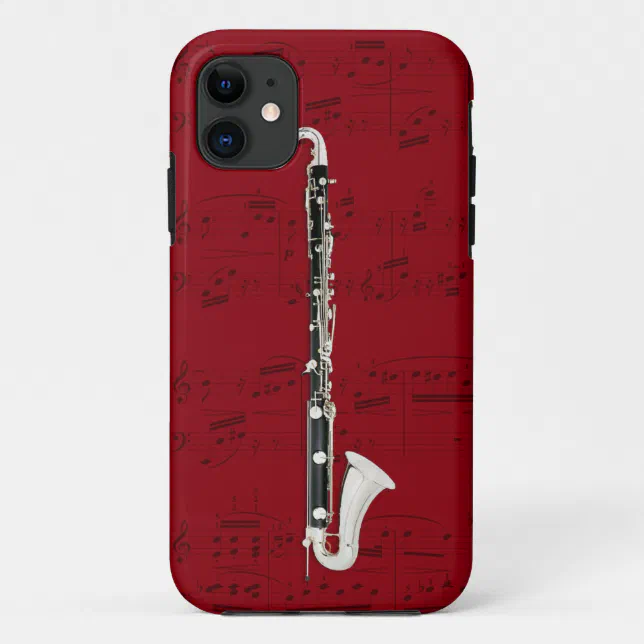 Bass Clarinet & music phone case. Pick color Case-Mate iPhone Case | Zazzle