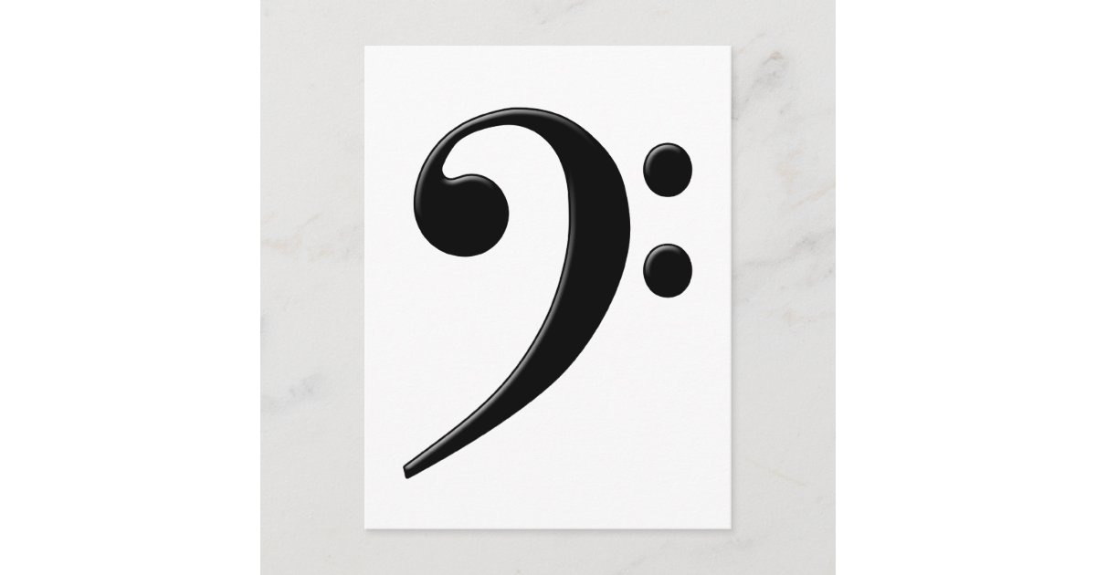 Bass Clef - F Clef Music Symbol Postcard | Zazzle