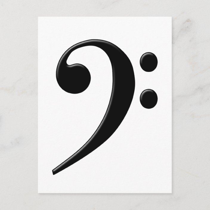 Bass Clef - F Clef Music Symbol Postcard | Zazzle.com