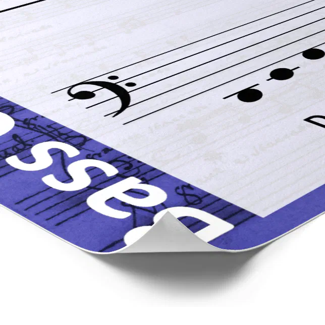 Bass Clef Poster | Zazzle