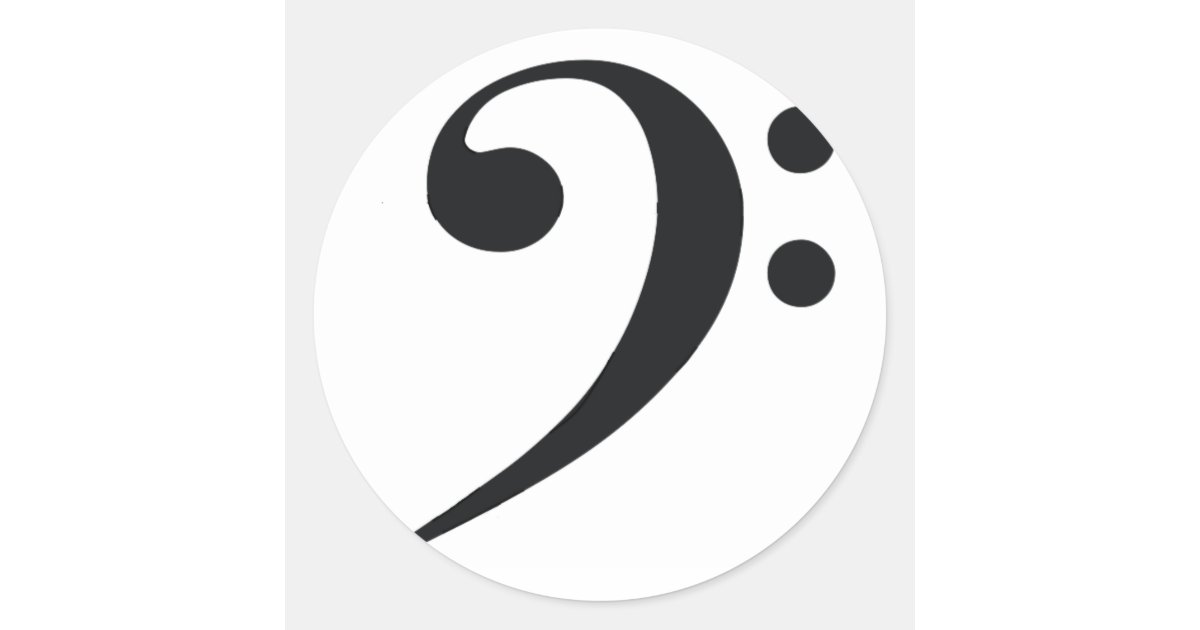 Bass Clef Sticker | Zazzle
