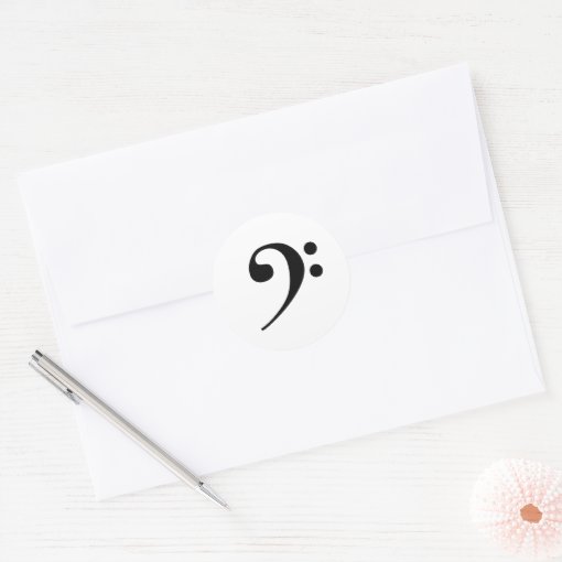 Bass Clef Sticker | Zazzle
