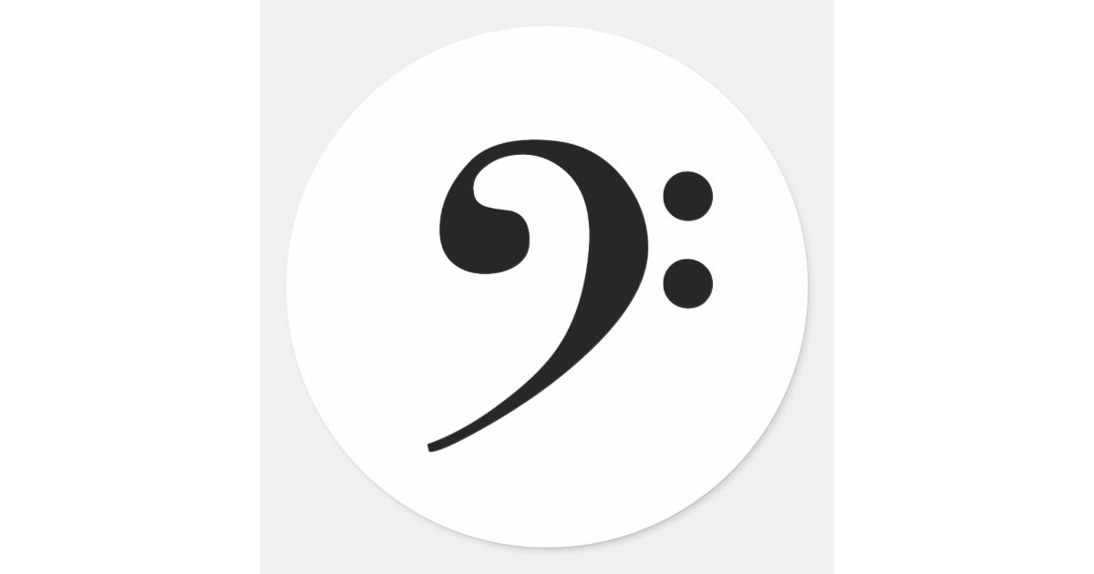 Bass Clef Sticker | Zazzle