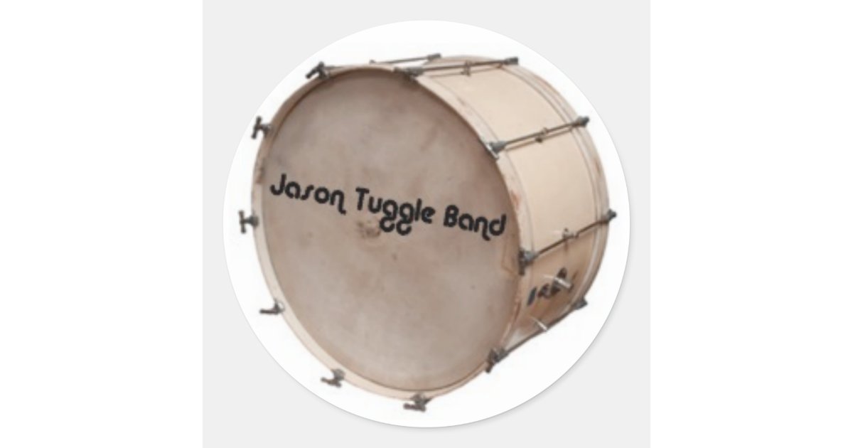 Bass Drum Classic Round Sticker | Zazzle