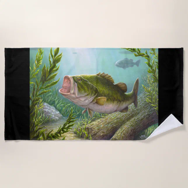 Bass Fish Beach Towel | Zazzle