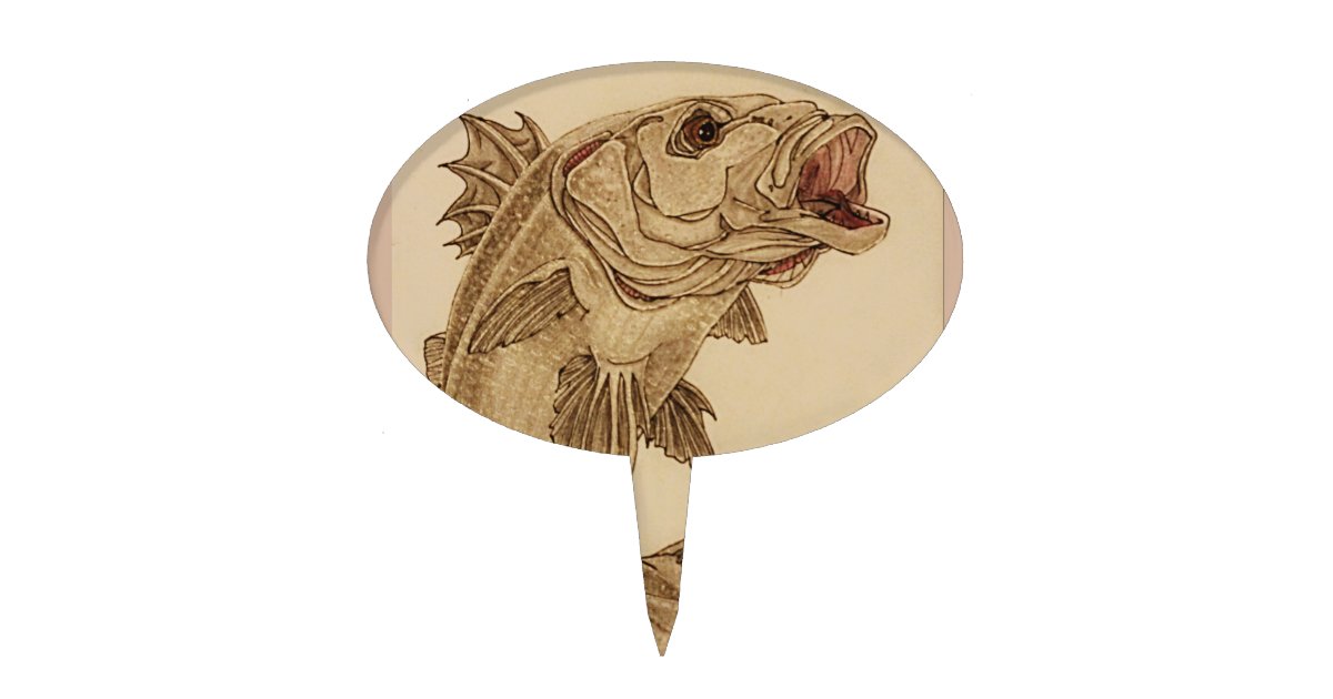 Bass Fish Cake Topper | Zazzle