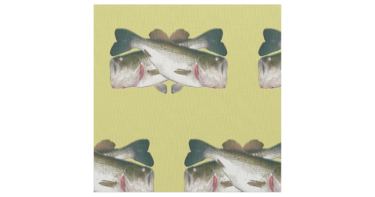 Bass Fish Fabric | Zazzle
