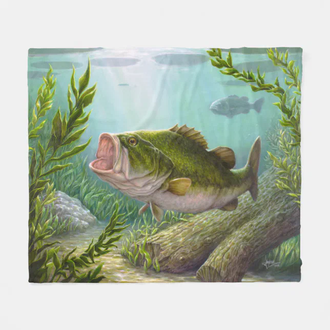 Bass Fish Fleece Blanket | Zazzle