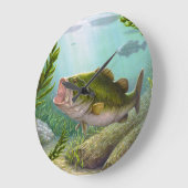 Bass Fish Large Clock | Zazzle