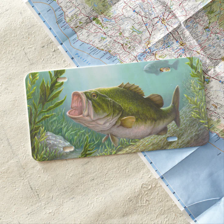 Bass Fish License Plate | Zazzle