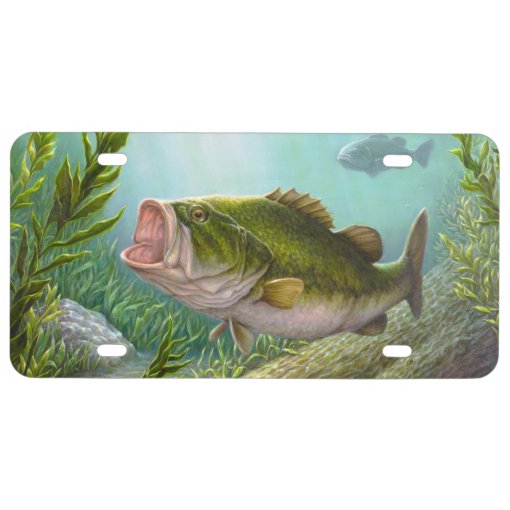 Bass Fish License Plate | Zazzle