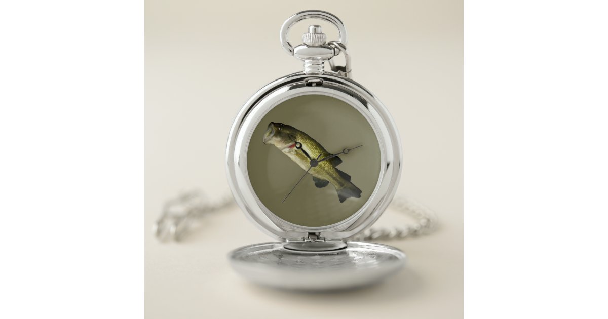 Bass Fish Mens Pocket Watch | Zazzle