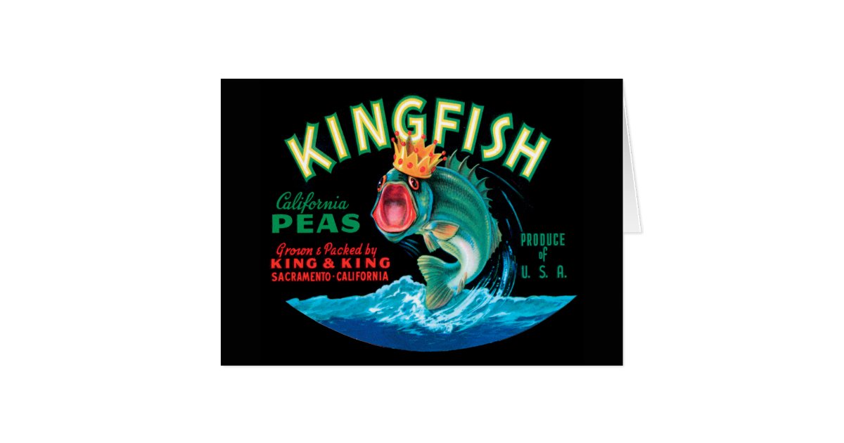 Bass Fish Wearing a Crown on a Black Background | Zazzle