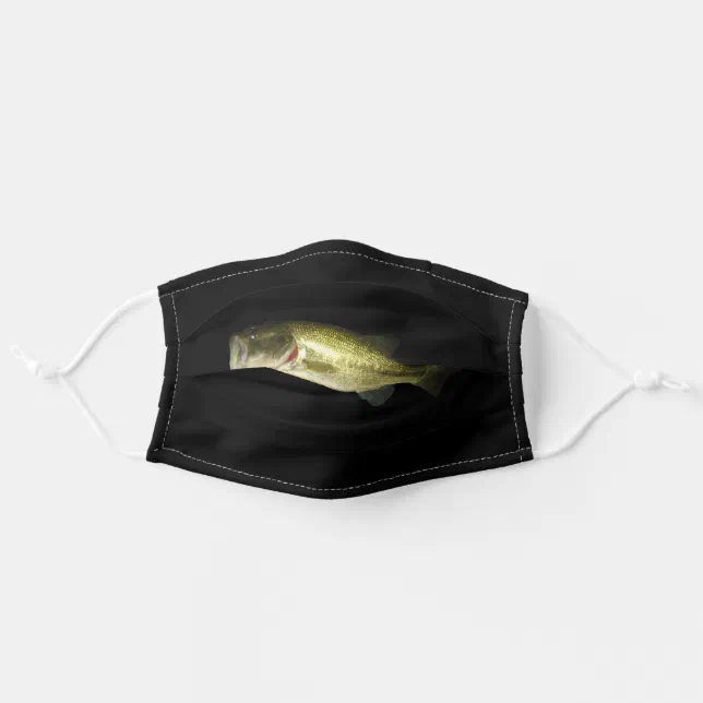 Bass Fisherman Outdoor Sport Black Adult Cloth Face Mask | Zazzle