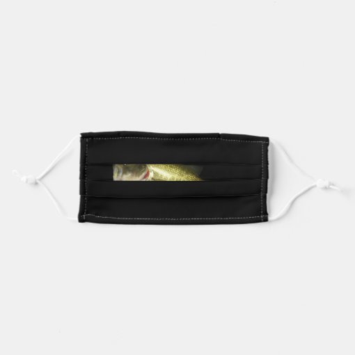Bass Fisherman Outdoor Sport Black Adult Cloth Face Mask | Zazzle