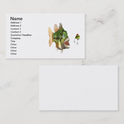 Bass Fishing Business Card | Zazzle