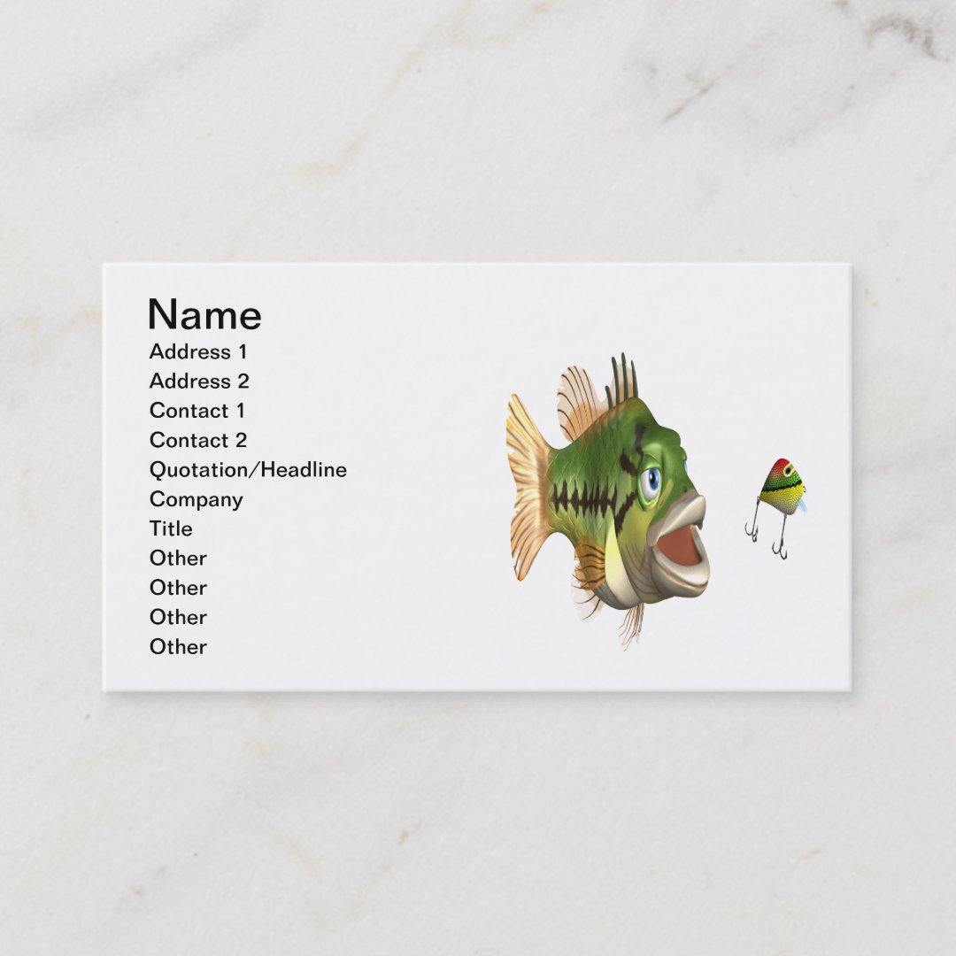 Bass Fishing Business Card | Zazzle