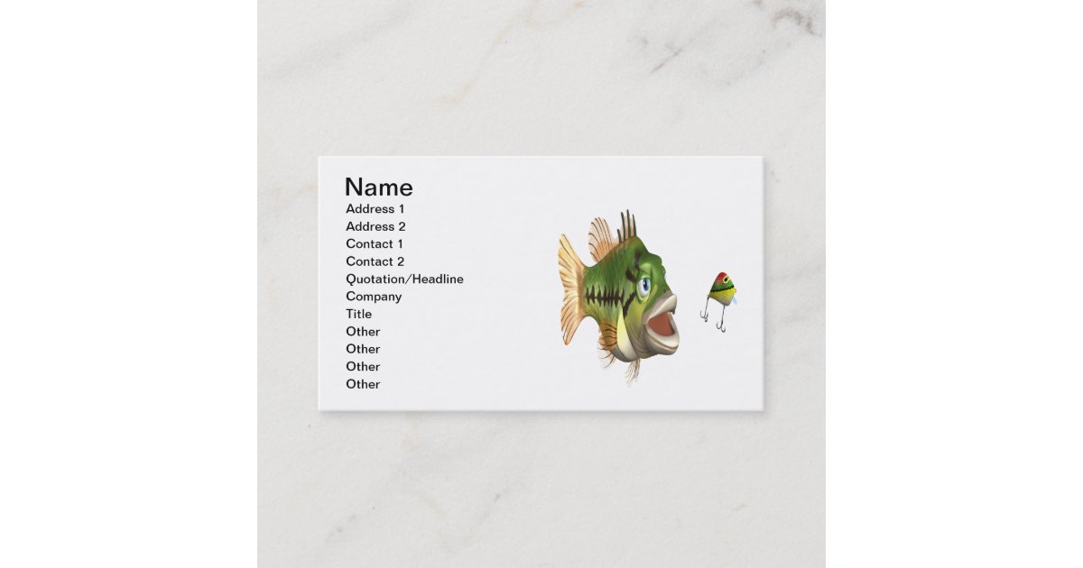 Bass Fishing Business Card | Zazzle