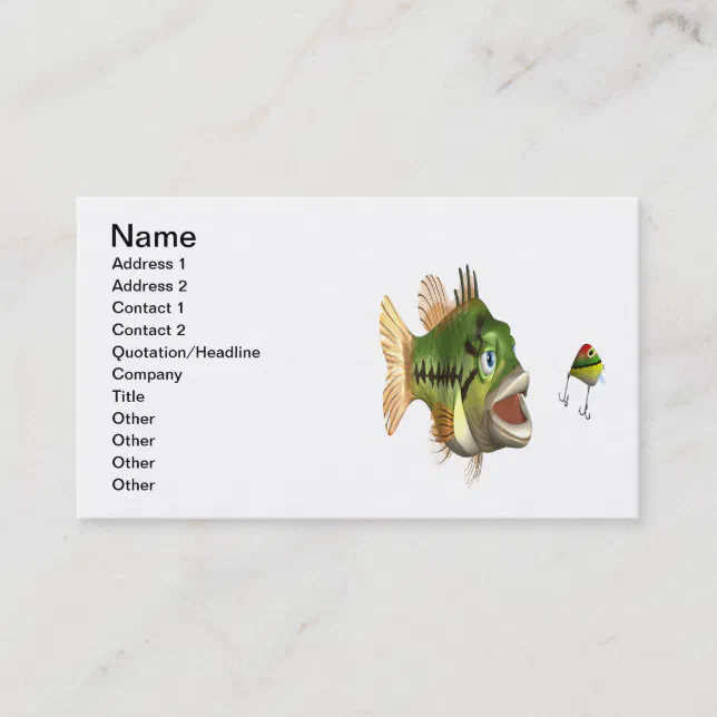 Bass Fishing Business Card | Zazzle
