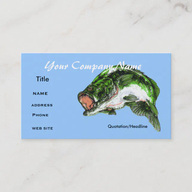 Bass fishing ,Business card | Zazzle