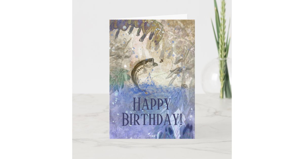 Bass Fishing Card | Zazzle