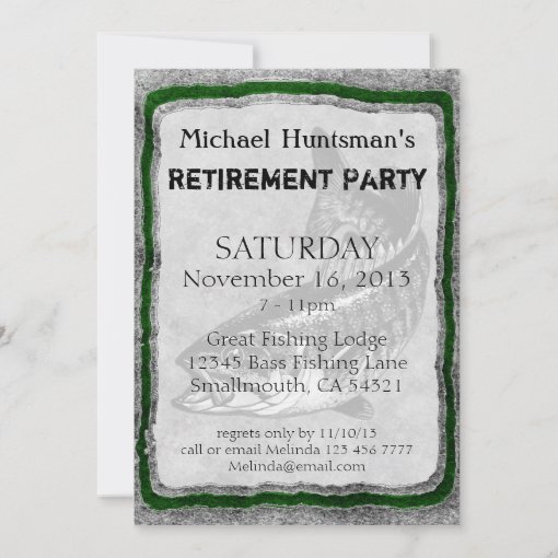 Bass Fishing invitation template | Zazzle