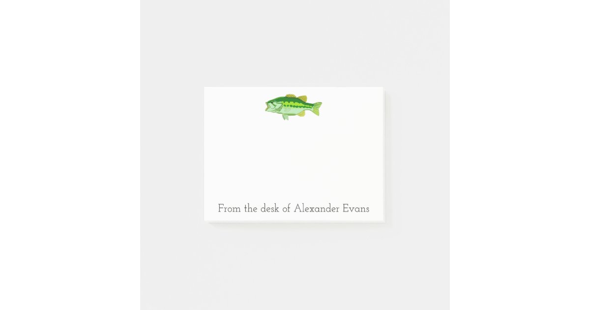Bass Fishing Post-it Notes | Zazzle