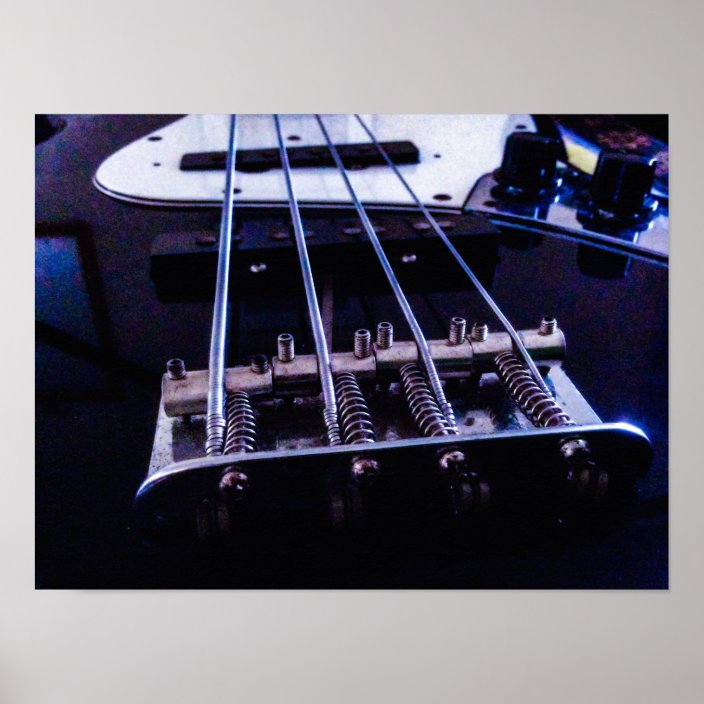 Bass Guitar Abstract Poster Zazzle