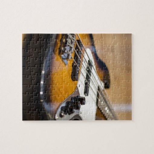 Bass Guitar Bass E Bass Instrument Strings Jigsaw Puzzle | Zazzle