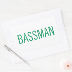 Bass Guitar Bassman Rectangular Sticker | Zazzle