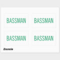 Bass Guitar Bassman Rectangular Sticker | Zazzle
