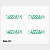 Bass Guitar Bassman Rectangular Sticker | Zazzle