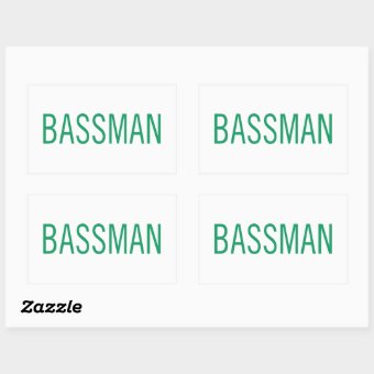Bass Guitar Bassman Rectangular Sticker | Zazzle
