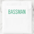 Bass Guitar Bassman Rectangular Sticker | Zazzle