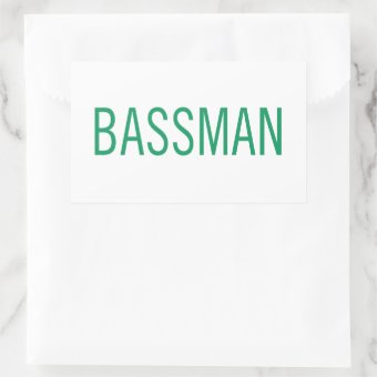Bass Guitar Bassman Rectangular Sticker | Zazzle