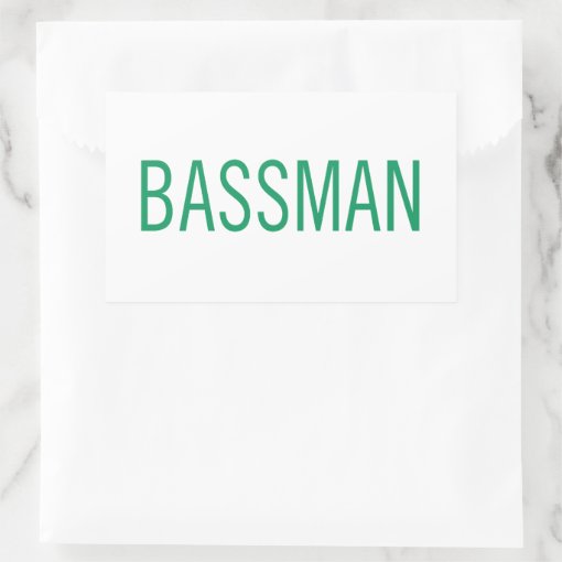 Bass Guitar Bassman Rectangular Sticker | Zazzle