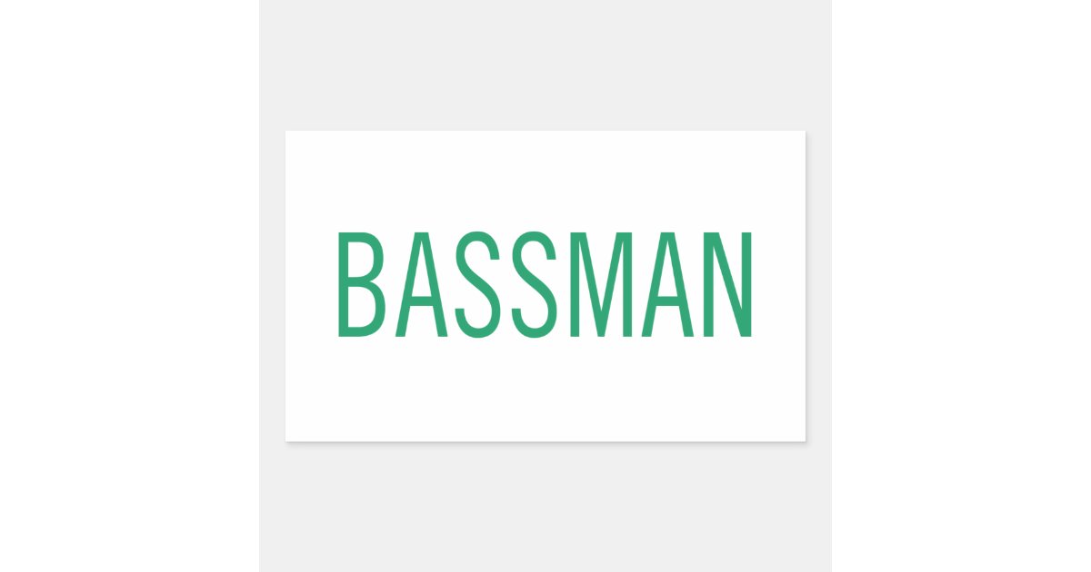 Bass Guitar Bassman Rectangular Sticker | Zazzle