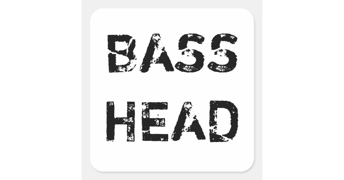 Bass Head sticker | Zazzle