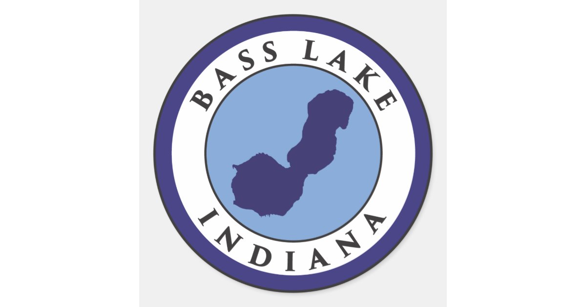 Bass Lake, Indiana Classic Round Sticker | Zazzle